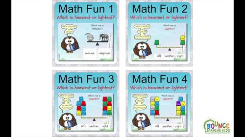 Math Fun 4: Which weighs more (BOOM distance learning counting puzzles)