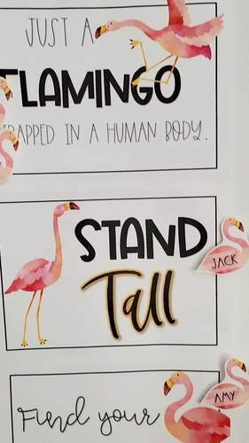 Flamingo Tropical classroom management Behavior Chart Clip down ...