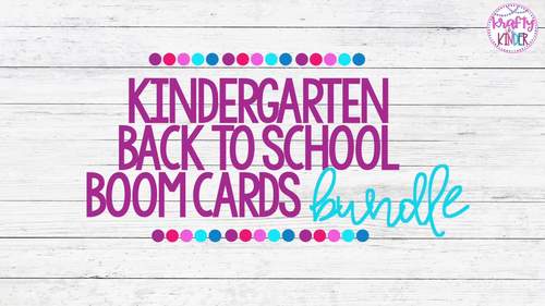 Back to School Activities Kindergarten Boom Cards by Krafty In Kinder Shop