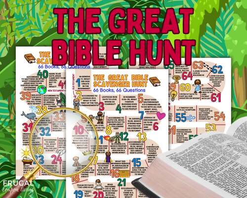 66 Books of the Bible Activity Set - Old & New Testament Hunt ...