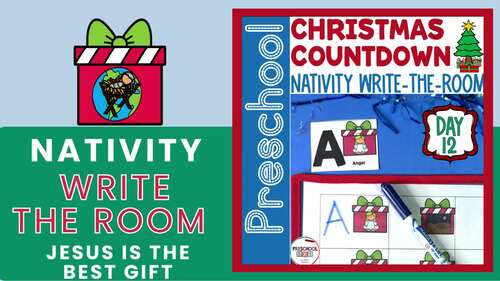 Christian Christmas Activities - Nativity Alphabet Write The Room