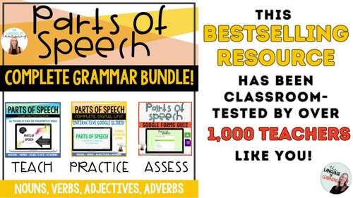 Parts of Speech BUNDLE | Print & Digital | Nouns, verbs, adjectives ...