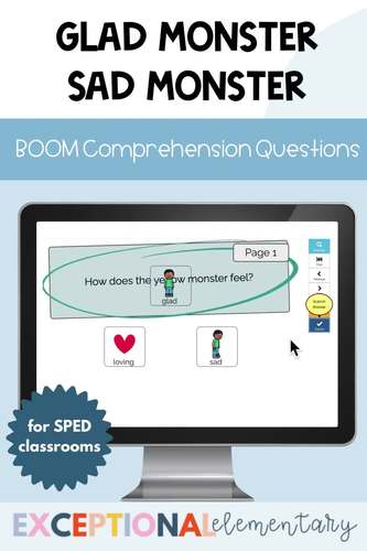 Glad Monster Sad Monster | Adapted Book for Special Education | TPT