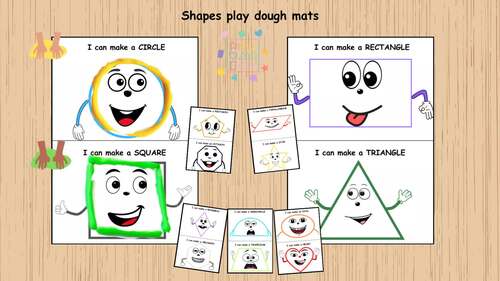 shapes play dough mats, play doh mat, shape activities, fine motor ...