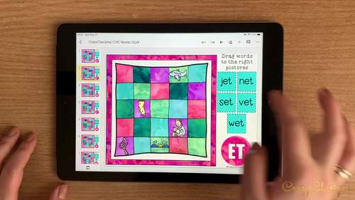 Blending CVC Words Assessment Games Google Classroom by CrazyCharizma