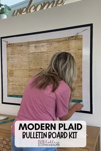 Modern Plaid Back To School Bulletin Board Kit by Ashley McKenzie