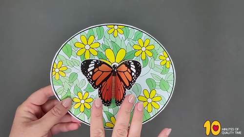 3D Paper Butterfly Craft by 10 Minutes of Quality Time | TPT