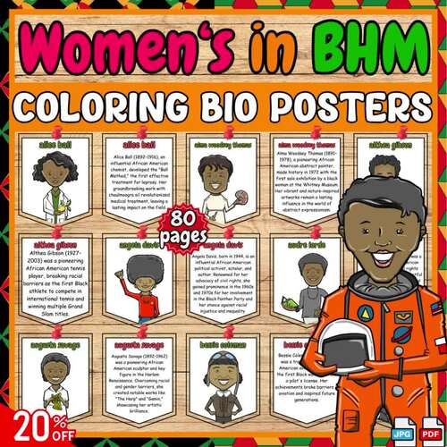 women's-black history month leaders Bulletin board biography posters-crafts