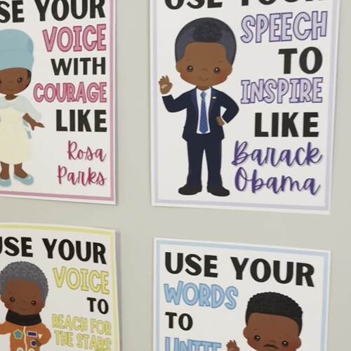 Black History Month Posters for Speech Therapy | Bulletin Board Display