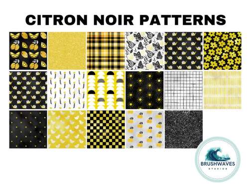Citron Noir Classroom Decor Set by BrushWaves Studios | TPT