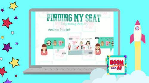 Back School BOOM CARDS Speech Therapy Sequencing Before After NO PRINT ...