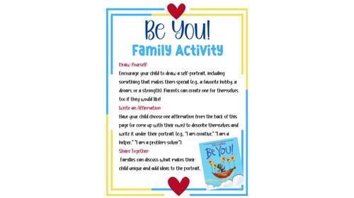 Be You by Peter H. Reynolds FAMILY At Home Extension Activity by Detoro ...