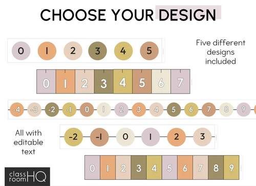 SUNNY DAZE Number Line Pack by classroomHQ | TPT