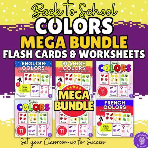 Engaging & Interactive Multi-language Back to School Colors MEGA Bundle