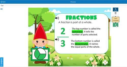 Identifying Fractions Boom Cards activity for 2nd 3rd grade Math Garden ...