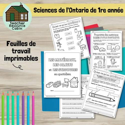 Grade 1 FRENCH Science Workbooks (NEW 2022 Ontario Curriculum) | TPT