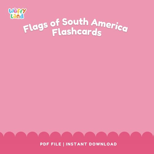 South America Flags Flashcards | Montessori Geography Cards | Printable ...
