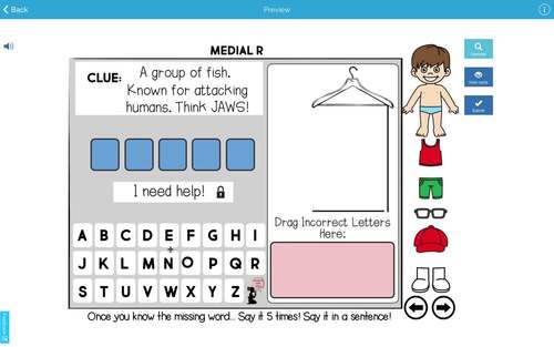 Articulation BOOM Cards™ - Medial R - Build-A-Kid Game by Speech Your Mind