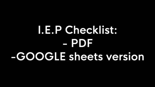 DIGITAL & EDITABLE I.E.P Strategies Checklist I Distance Learning