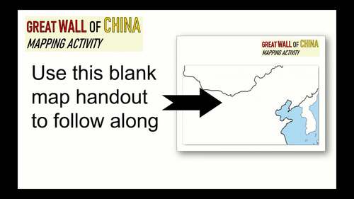 GREAT WALL OF CHINA Map Activity - fun, easy, engaging follow-along 15 ...