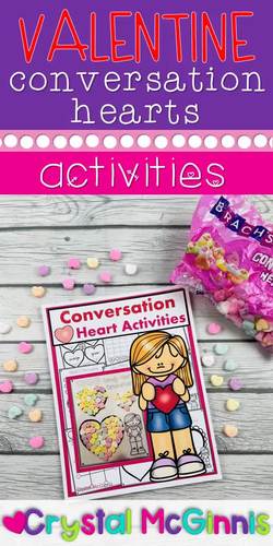 10 Valentine's Day Conversation Hearts Math Activities Candy Heart Graphing