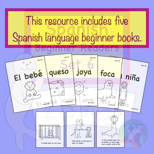 Spanish Beginner Readers with Letter and Syllable Cards - Set 6 | TPT