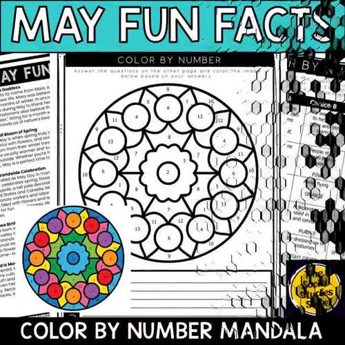 May Fun Facts Color by Number Reading Comprehension Activity ...