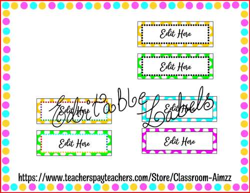 Printable Student Nametags, Editable Classroom Labels, Students Names Tags