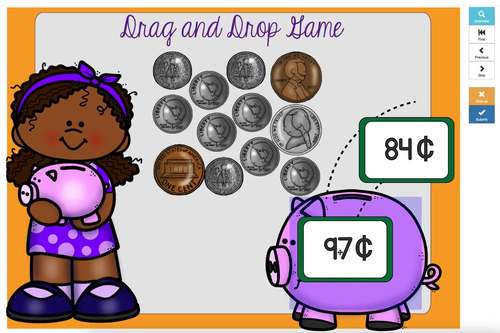 Money | Boom Cards | Counting Dimes, Nickels and Pennies by Funny Owl