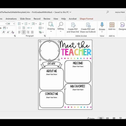 Meet the Teacher Back to School | Editable Template | Rainbow, Boho ...
