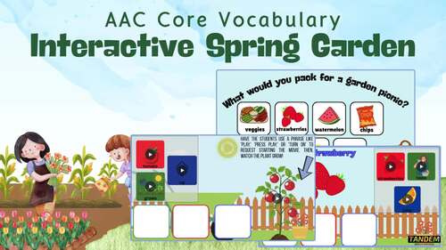 Interactive Spring Garden AAC Core Vocabulary Activity | TPT