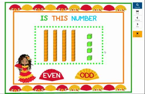 Cinco de Mayo Place Value Even or Odd Numbers to 100 Boom Cards