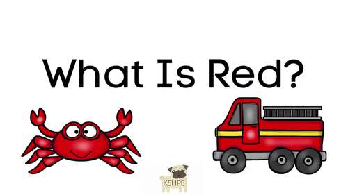What Is Red? Identifying Objects by Color, Video and SLIDES | TPT