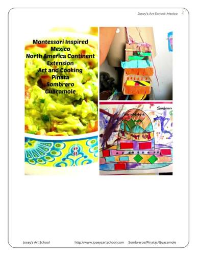 Mexico Art Projects Cooking Lesson Cultural Study Montessori | TPT
