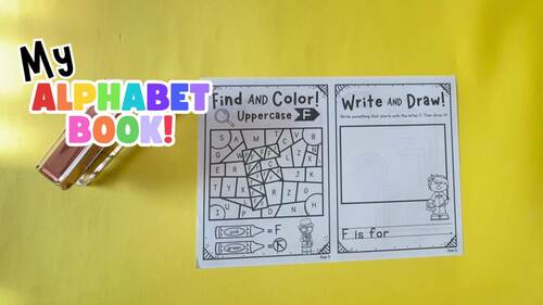 My Letter F Book | Alphabet Worksheets | Letter F Mini Book by Kids Burrow