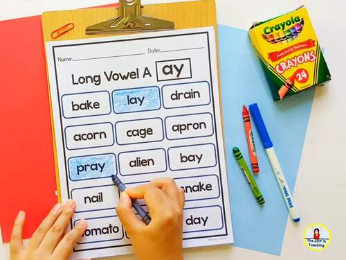 Long Vowel Word Search Worksheets by The Joy in Teaching | TPT
