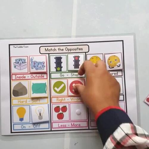All about opposites Activity, Toddler busy Book, Velcro , Opposites ...