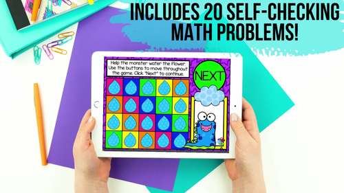 Spring Digital Math Games | GOOGLE Classroom Bundle by Simply STEAM