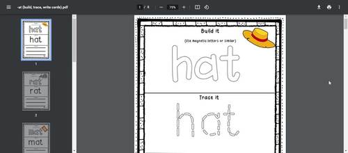 -at Build, write, trace cards by Wise Old Owl Educational Products