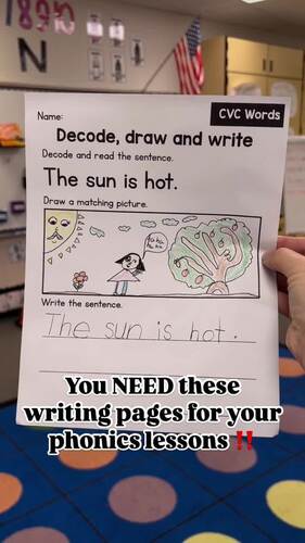 Decode Draw Write CVC Words Center by ThatKinderMama | TPT
