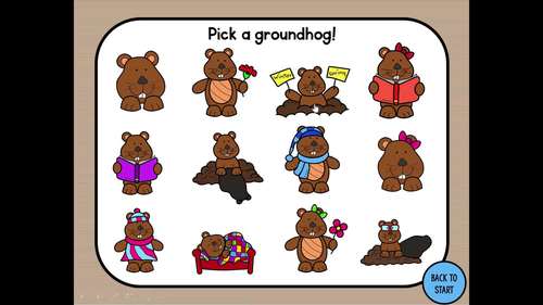Groundhog Day Gross Motor Digital Game by Pink Oatmeal | TPT
