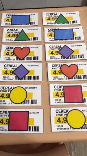 Shape Matching Price Tag Activity for Preschoolers | TPT