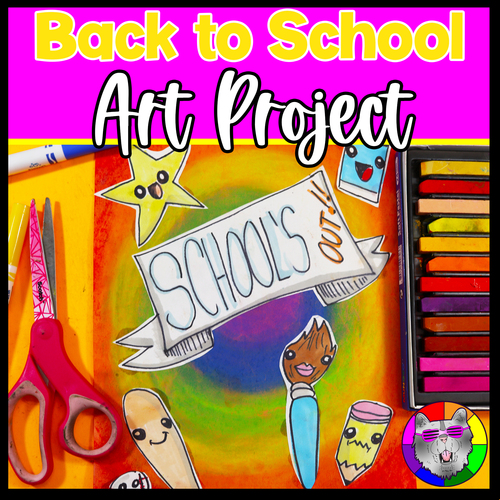 Rainbow End of Year Art Project, School's Out Celebration Art Lesson
