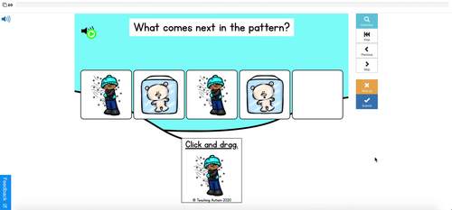 Winter Patterns | Errorless Learning Boom Cards by Teaching Autism