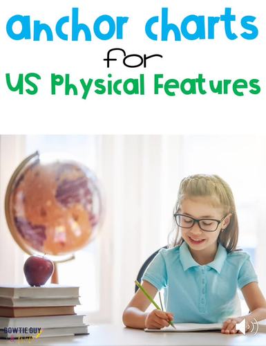 US Physical Features & Landforms, Rivers and Mountains Anchor Charts