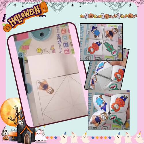 Halloween Cootie Catcher Game | Printable Coloring Activity for Kids