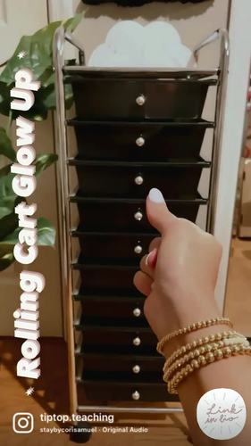 10 Drawer Rolling Cart Labels PASTELS | EDITABLE by TipTopTeaching26