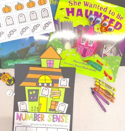 Haunted House Math Craft | Addition Subtraction or Number Sense | Halloween