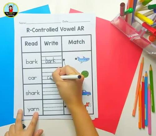 R-Controlled Vowel Worksheet - Read, Write, and Match by The Joy in ...