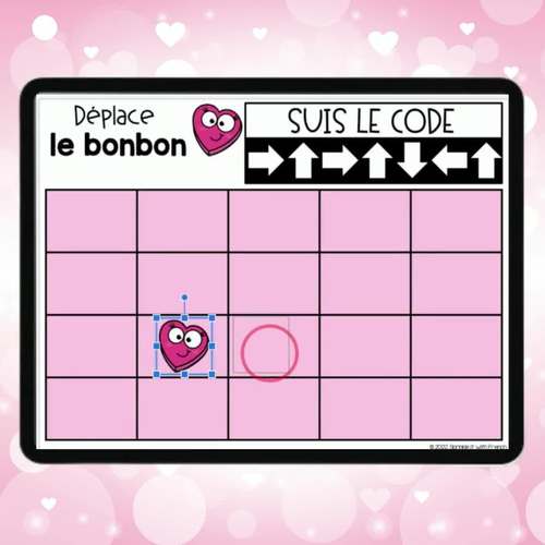 French Digital Valentine's Day Coding | Le Codage de La Saint-Valentin